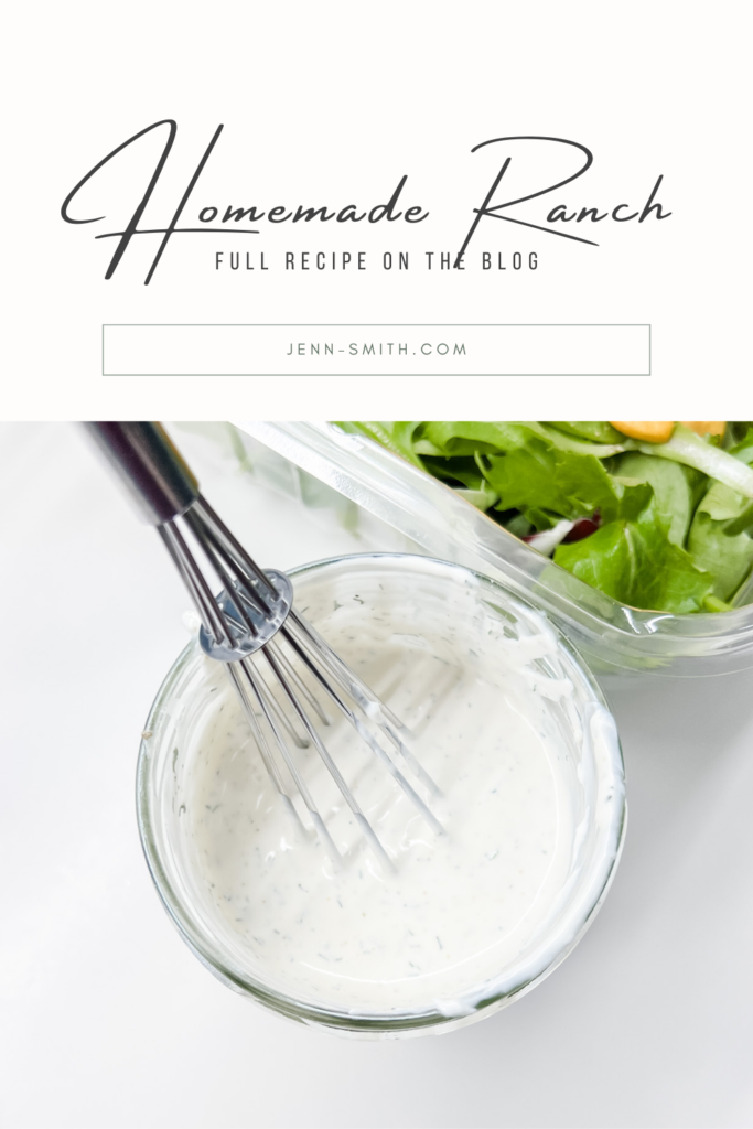 The Best Recipe for Homemade Ranch Dressing - Jenn Giam Smith